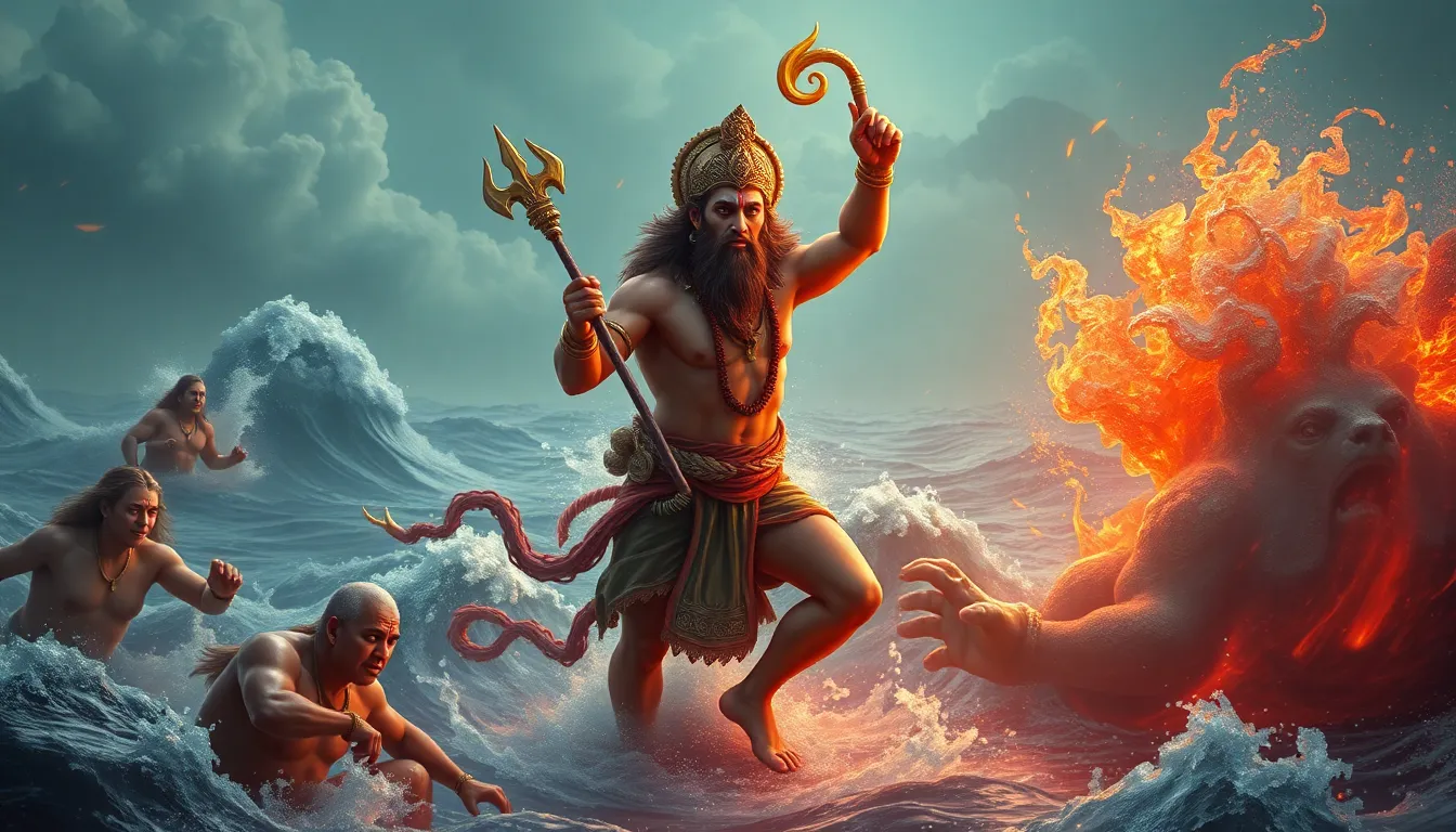 Hanuman's Role in the Churning of the Ocean: A Mythical Tale - Hindu ...