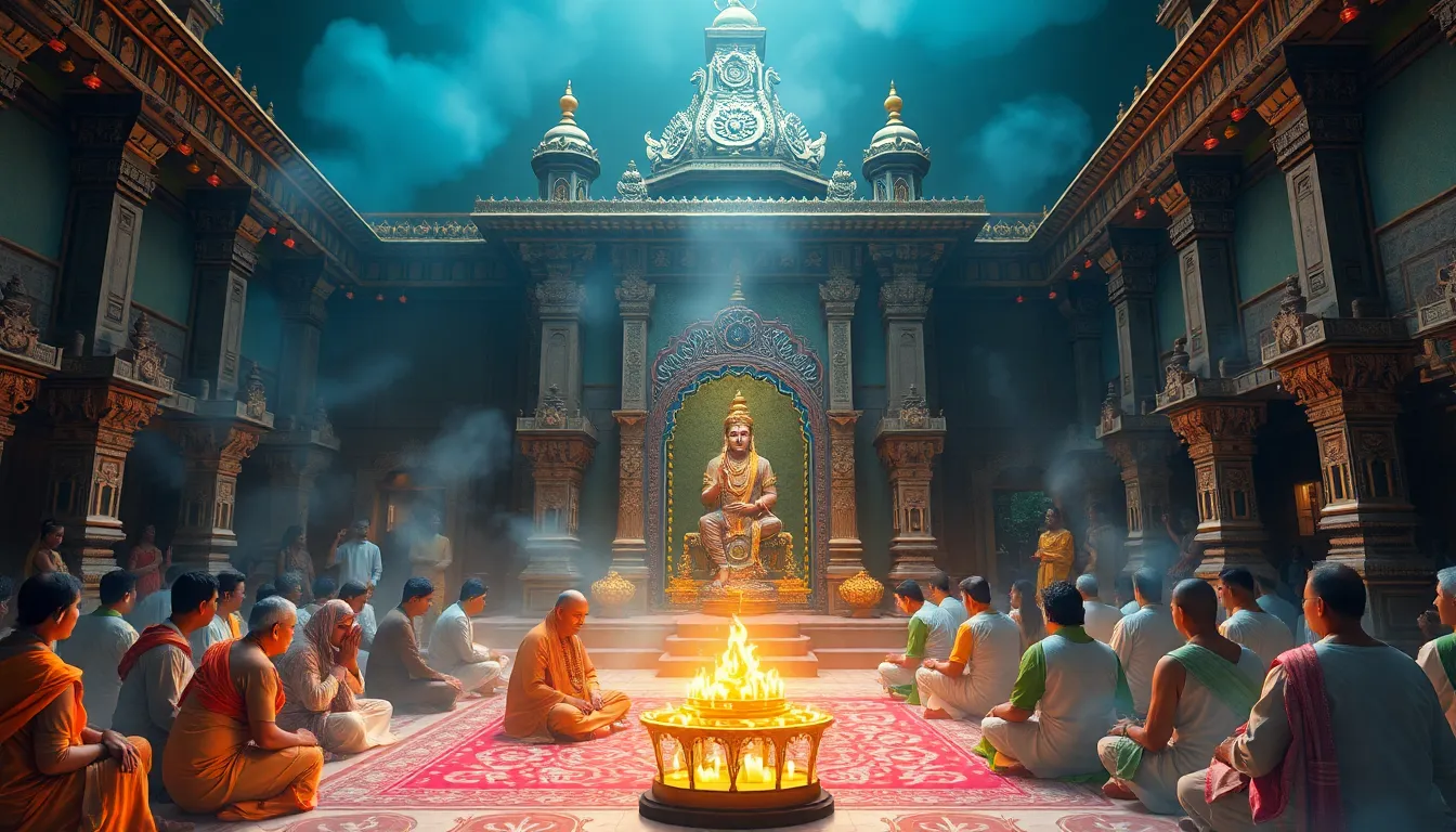 The Sacred Ritual of Satsang in Temples - Hindu Mythology